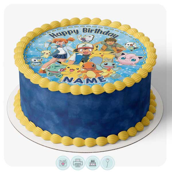 Pokemon Party - Edible Cake Topper - Buy Now! Pokemon Party - Edible Cake Topper - Buy Now!