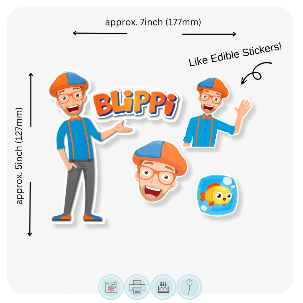 Blippi Precut Icing Shapes – Edible Cake Toppers Blippi Precut Icing Shapes – Edible Cake Toppers
